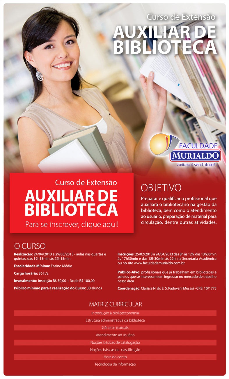 CRB10: Curso para auxiliar de biblioteca